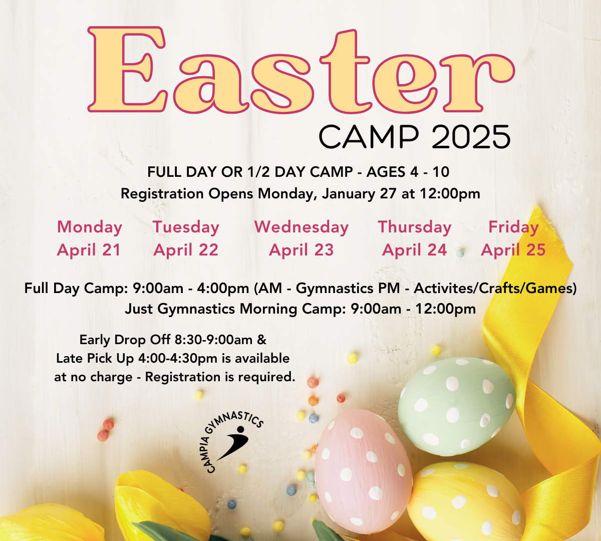 Easter Camp :: Campia Gymnastics Club Inc